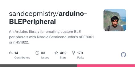 Github Sandeepmistryarduino Bleperipheral An Arduino Library For Creating Custom Ble