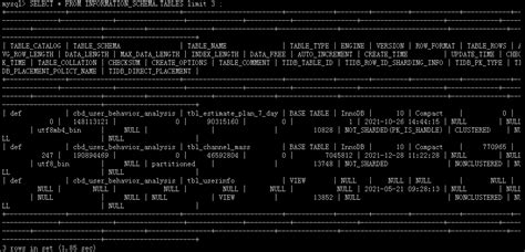 tidb5 4 2系统表崩溃 select from information schema tables limit 3 都卡死