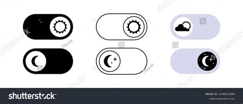 Switch Element Button Light Dark Theme Stock Vector Royalty Free