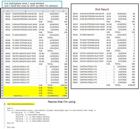 Excel Find Specific Text And Delete Three Rows Above It Stack Overflow