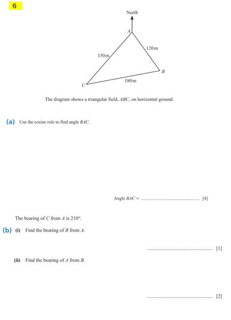 Solved 6 The Diagram Shows A Triangular Field Abc On Horizontal