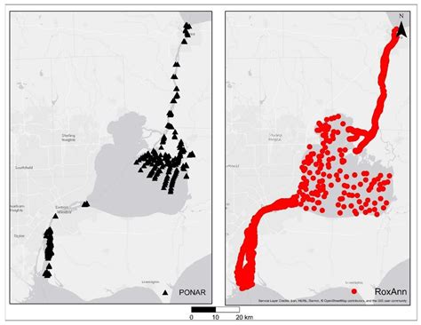 Sample Locations For Substrate Sampling Via Roxann Hydroacoustics And
