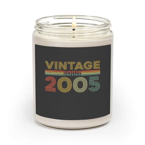 18 Year Old Vintage 2005 Limited Edition 18th Birt Scented Candles 8 Oz