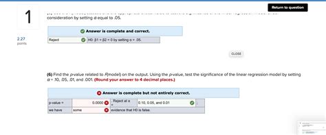 Solved Return To Question Using The Appropriate Model Chegg