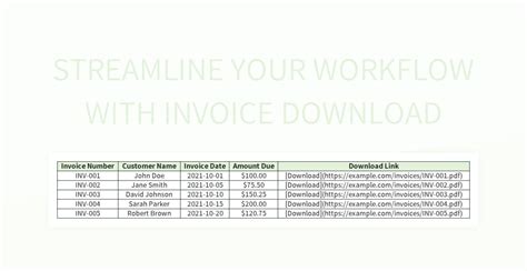 Streamline Your Workflow With Invoice Download Excel Template And