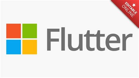 Flutter Microsoft Logo Text Effect Generator