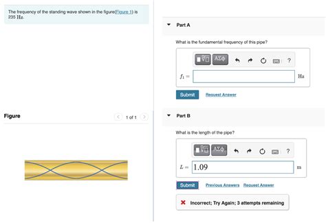 solved the frequency of the standing wave shown in the