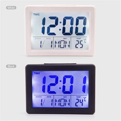 Sound Control Led Alarm Clock Bedside Electronic C Vicedeal