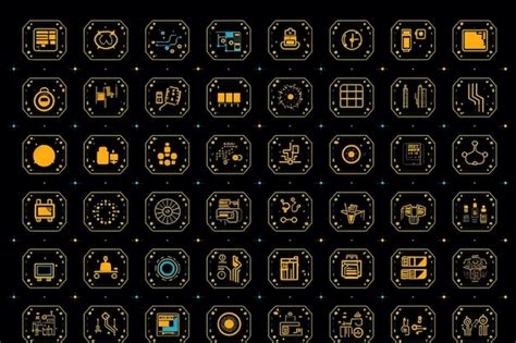 Premium Photo Iot Ai Big Data Microchip Vector Icon Set Internet Of