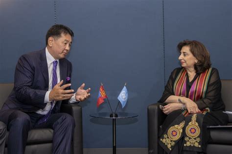 Монгол Улсын Ерөнхийлөгч У Хүрэлсүх НҮБ ын Эмэгтэйчүүдийн байгууллагын гүйцэтгэх захирал Сима