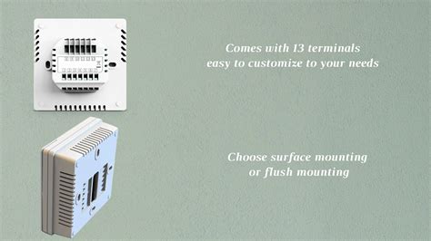 RS485 Modbus Smart AC Programmable Thermostat 3 Speed Fan Control OEM