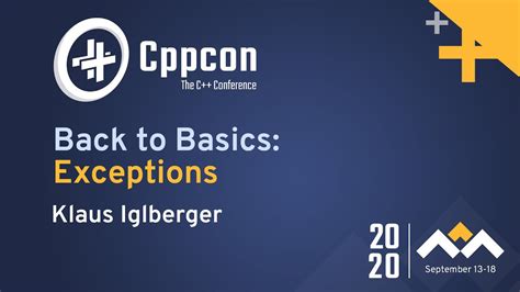 learn c with back to basics exceptions by klaus iglberger cppcon
