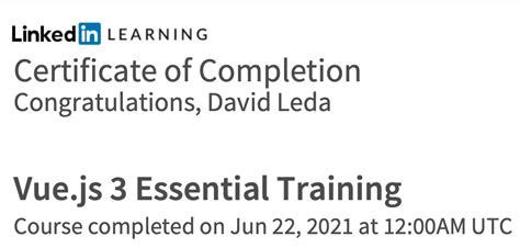 Vuejs Linkedinlearning David Leda