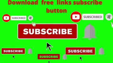 Top 15 Green Screen Animated Subscribe Button No Copyrightright Youtube