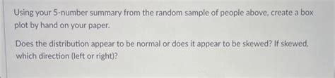 Solved Jsing The Random Sample Data Below On Weights Of