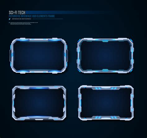 Futuristic Technology Frames Interface Hud Element Design For Ui Games Web And App Futuristic