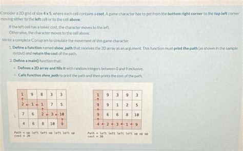 solved consider a 2d gridot size 4x5 where each cell