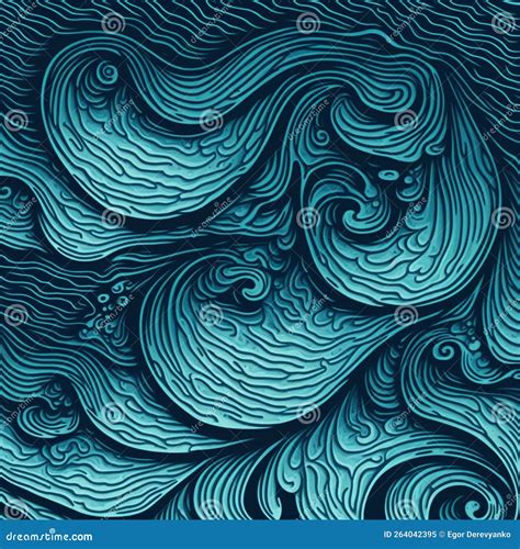 Drawn Water Texture With Waves Royalty Free Cartoon CartoonDealer Com