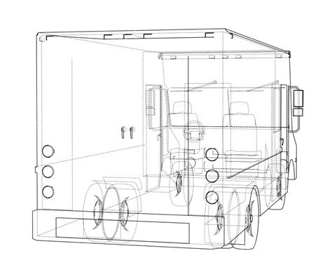 Concept Car Vector Automobile Digital Wireframe Vector Automobile