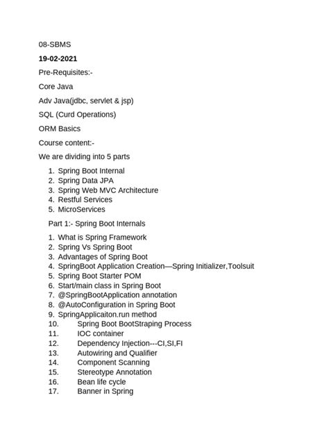 spring boot and microservices pdf spring framework class