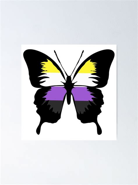 Non Binary Butterfly Poster For Sale By Naja05 Redbubble