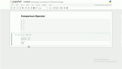 Python Programming Part 7 Comparison Operators In Python Youtube