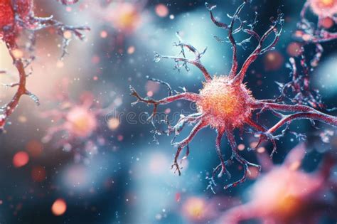 Colorful Depiction Of Neurons Communicating In A Vibrant Neural Network