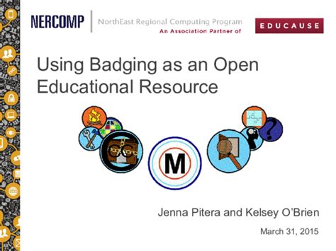 using badging as an open educational resource