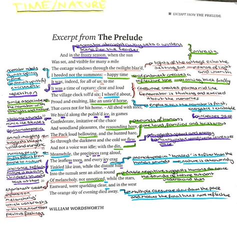 The Prelude Analysis Wjec Eduqas Poetry Anthology