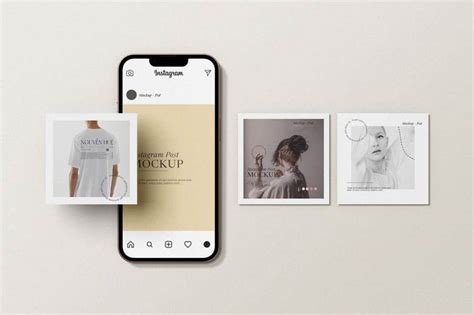 Square And Tall Instagram Post Showcasing Mockup Free Psd Psfiles