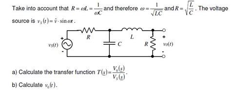 transfer function sinusoidal steady state analysis electrical