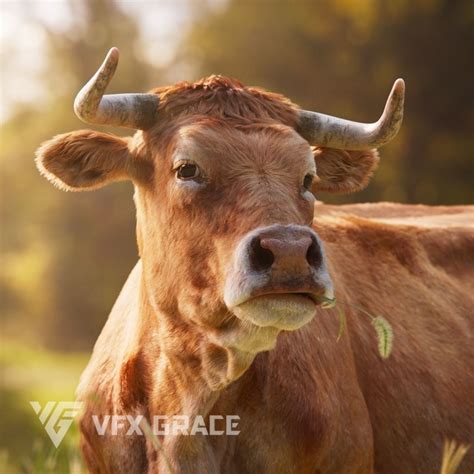 Cattle Cow Animated Vfx Grace 3d Model Animated Rigged Cgtrader