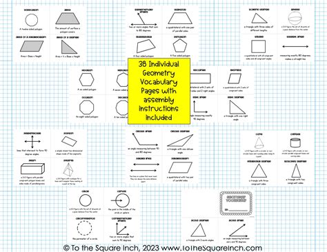 Geometry Vocabulary Dictionary To The Square Inch