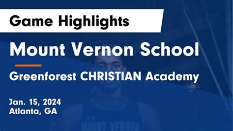 Basketball Game Preview Mount Vernon Mustangs Vs Paideia Pythons