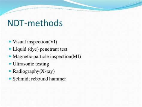 Non Destructive Testing In Civil Engineering
