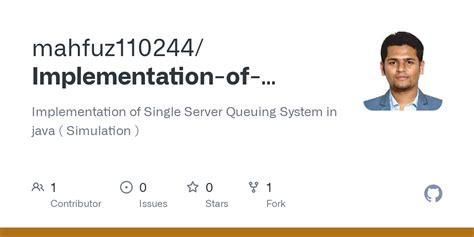 github mahfuz110244 implementation of single server queuing system in