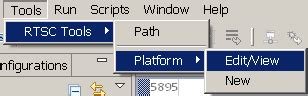 A Visible Tools Menu With An RTSC Entry Is Useful At Any Time In CCS Edit View CCS