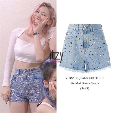 Itzy Fashion On Instagram Ryujin 190802 Music Bank Versace Jeans
