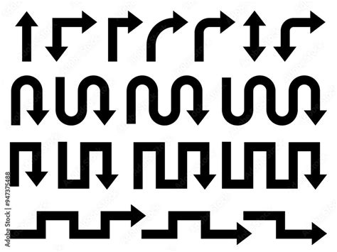 Go Straight U Turn Right Left One Way Only U Turn Arrow Sign