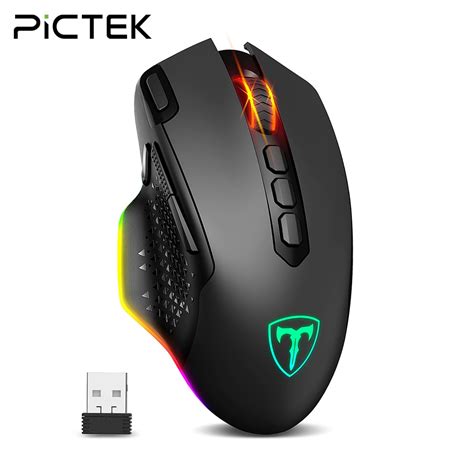 Pictek Wireless Mouse Rechargeable Ergonomic Gamin Grandado