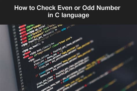 How To Check Even Or Odd Number In C Language