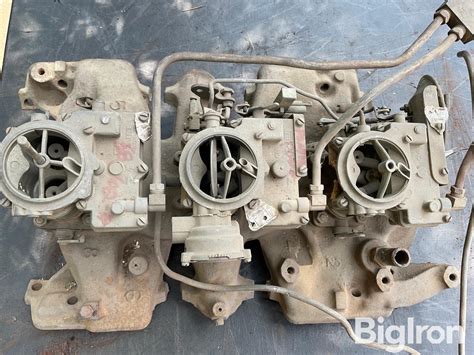 1958 pontiac tri power intake manifold and carburetors collector cars