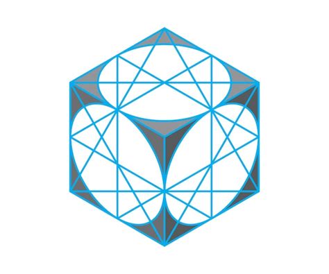 Premium Vector Isometric Drawing Of A Cube With Circles Inscribed