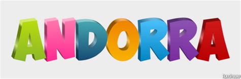 andorra text effect and logo design country