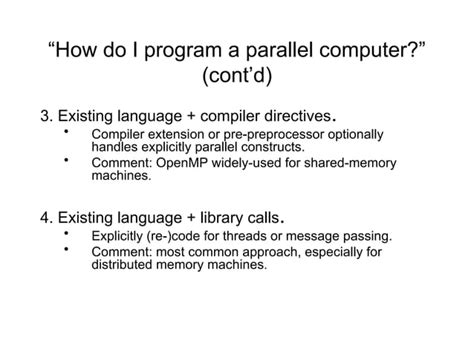 Parallel Computing And Programming Of Parallel Environment Ppt
