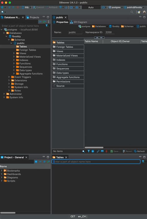 postgresql flutter serverpod issues with sample project mac database
