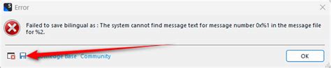 The System Cannot Find Message Text For Message Number 0x1 In The