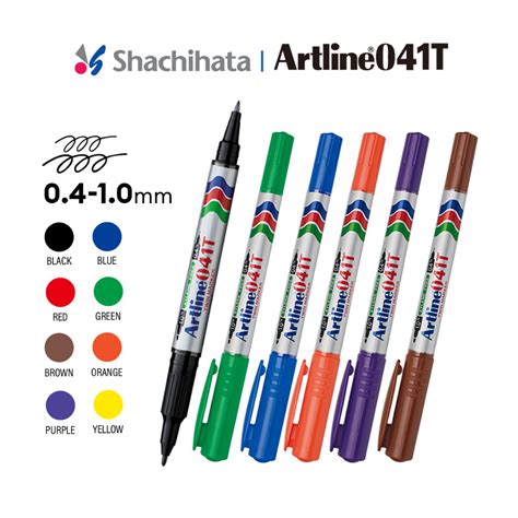 Artline 041t Dual Nib Permanent Marker 8 Colours Shopee Malaysia