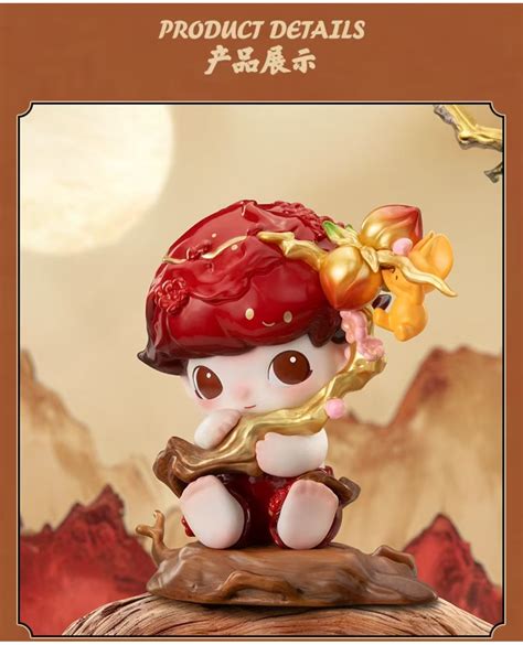 Ready Stock 100 Popmart Genuine Product Dimoo Golden Peach Pressed