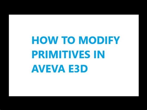 E3d Tutorial For Beginners Modify Primitive In E3d YouTube
